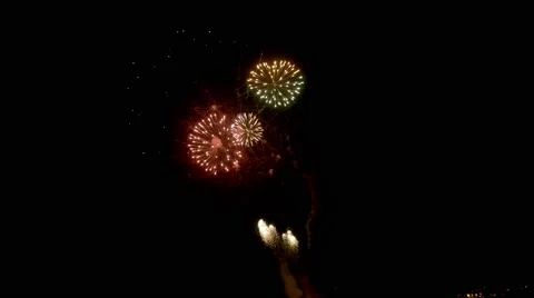Fireworks Black Background Stock Footage ~ Royalty Free Stock Videos ...