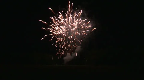 Fireworks blasting off and exploding in ... | Stock Video | Pond5