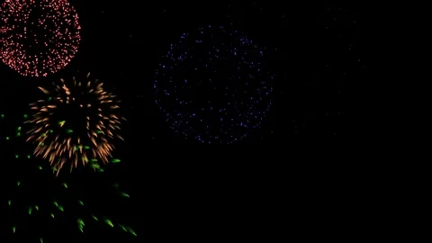 Fireworks Display -Alpha channel file | Stock Video | Pond5