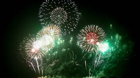 colourful firework display