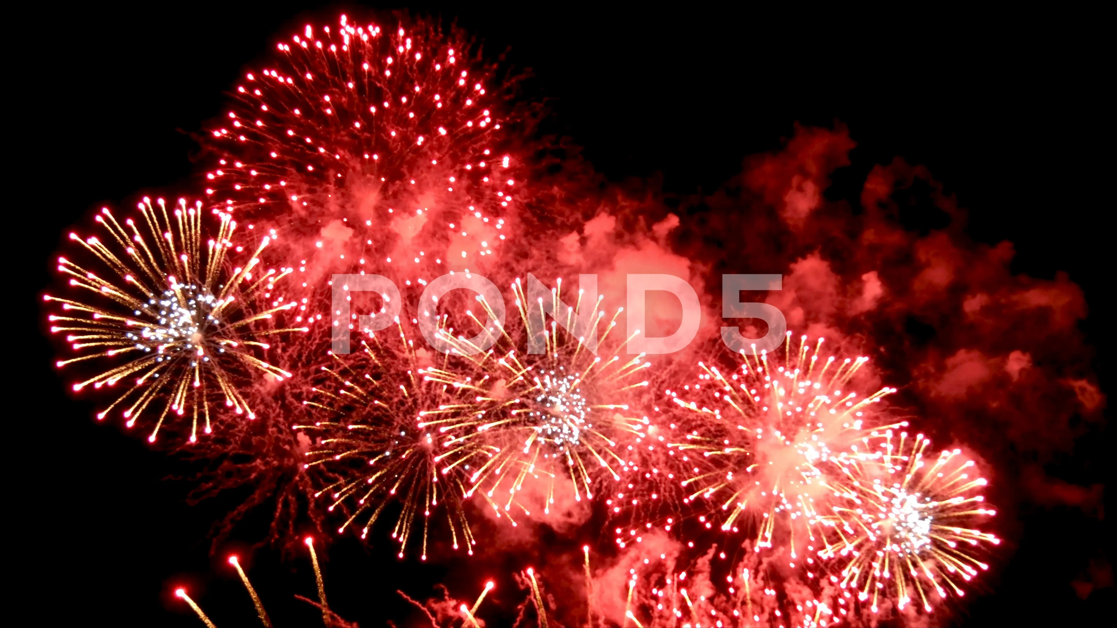 Fireworks Audio For Powerpoint Festive Purple Fireworks At Night
