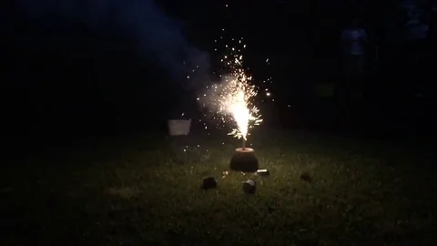 Slow Movement Fire Fireworks Stock Footage ~ Royalty Free Stock Videos ...