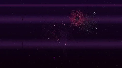 Fireworks light up the sky with heart sh... | Stock Video | Pond5
