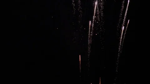 Fireworks shoot into the night sky 4k | Stock Video | Pond5