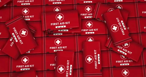 First Aid Kit and emergency pack animati... | Stock Video | Pond5