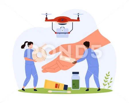 First aid for wounds, scratches and scrapes by tiny people with ...