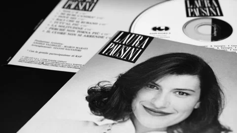 First CD of the Italian singer LAURA PAU... | Stock Video | Pond5