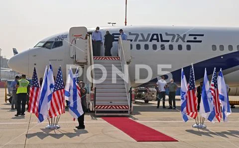 First-ever commercial flight from Israel to the UAE, Lod - 31 Aug 2020 ...