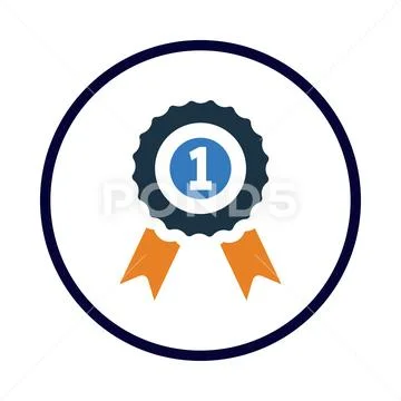 First, first rank, badge, winner badge, first rank badge icon: Graphic ...