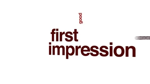 First impression animated word cloud. | Stock Video | Pond5