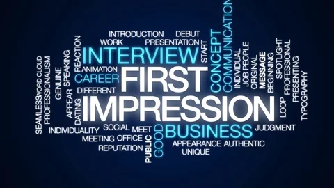 First impression animated word cloud. Ki... | Stock Video | Pond5
