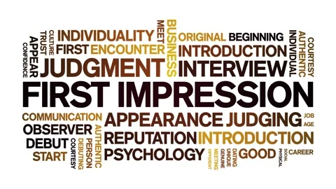 First impression animated word cloud,ani... | Stock Video | Pond5