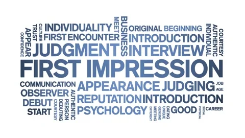 First impression animated word cloud,ani... | Stock Video | Pond5