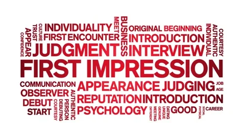 First Impression Animated Word Cloud Ani Stock Video Pond5