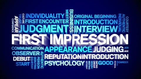 First impression animated word cloud,ani... | Stock Video | Pond5