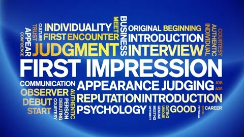 First impression animated word cloud,ani... | Stock Video | Pond5
