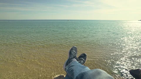 First person perspective shot from a man... | Stock Video | Pond5