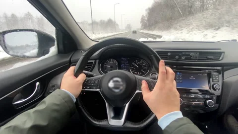 first person point of view man hands on ... | Stock Video | Pond5