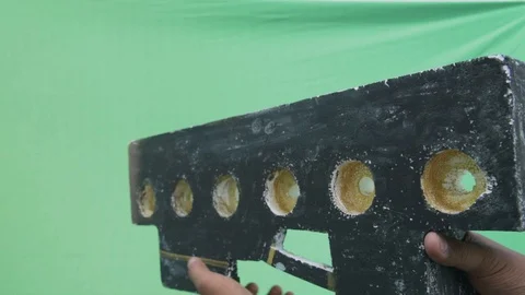 First person shooter green screen gun | Stock Video | Pond5