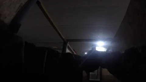 First-person view with a gun night game ... | Stock Video | Pond5