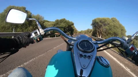 Motorcycle First Person View Stock Video Footage | Royalty Free ...