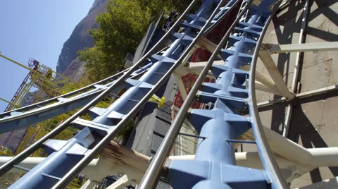 First person view on a roller coaster ri... | Stock Video | Pond5
