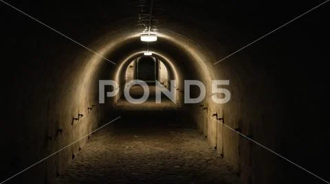 Photograph: First person view walking through the military tunnel in ...