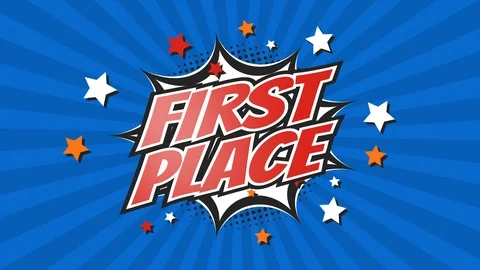 FIRST PLACE - Comic Pop Art text video 4... | Stock Video | Pond5