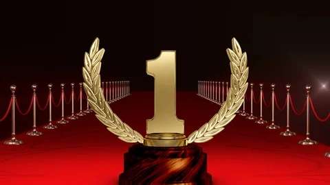 First position trophy with flashing ligh... | Stock Video | Pond5
