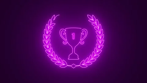 First prize winner cup with futuristic n... | Stock Video | Pond5