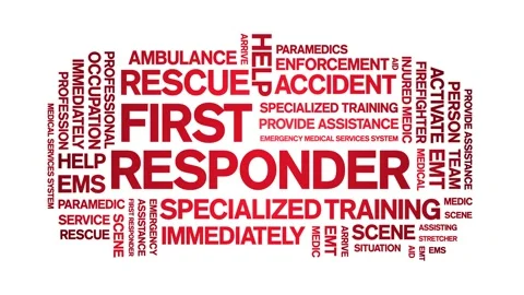First Responder animated word cloud,anim... | Stock Video | Pond5