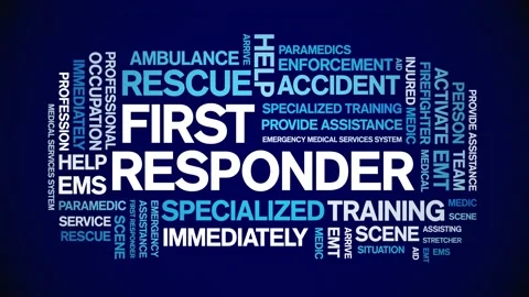 First Responder animated word cloud,anim... | Stock Video | Pond5