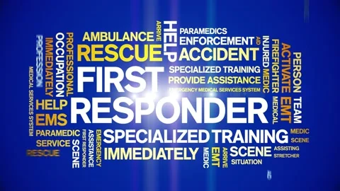 First Responder animated word cloud,anim... | Stock Video | Pond5