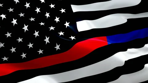 First Responder Flag Wave Loop waving in... | Stock Video | Pond5