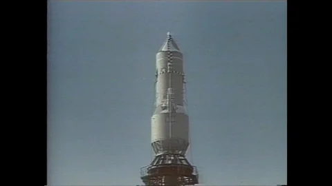 First Russian Space Station Salyut launc... | Stock Video | Pond5