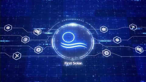 First Solar animated logo. Holographic a... | Stock Video | Pond5