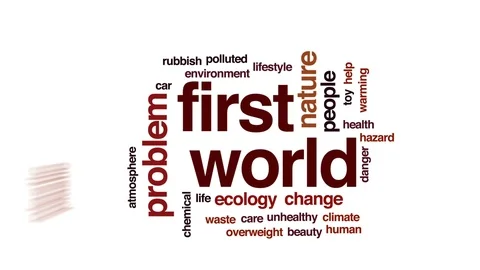 First world animated word cloud, text de... | Stock Video | Pond5