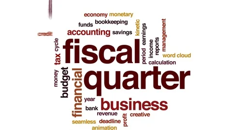 Fiscal quarter animated word cloud. Kine... | Stock Video | Pond5