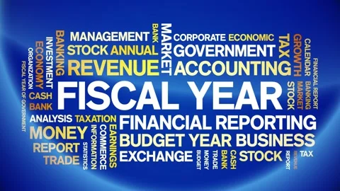 Fiscal Year animated word cloud,animatio... | Stock Video | Pond5