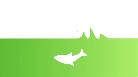 Fish jumping out of the water. Loop anim... | Stock Video | Pond5