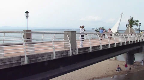 Fish Skewer Beach Vendor on Malecon Brid... | Stock Video | Pond5