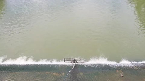 Fish traps in river dams. with fish trap... | Stock Video | Pond5