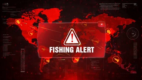 Fishing Alert Warning Attack on Screen W... | Stock Video | Pond5