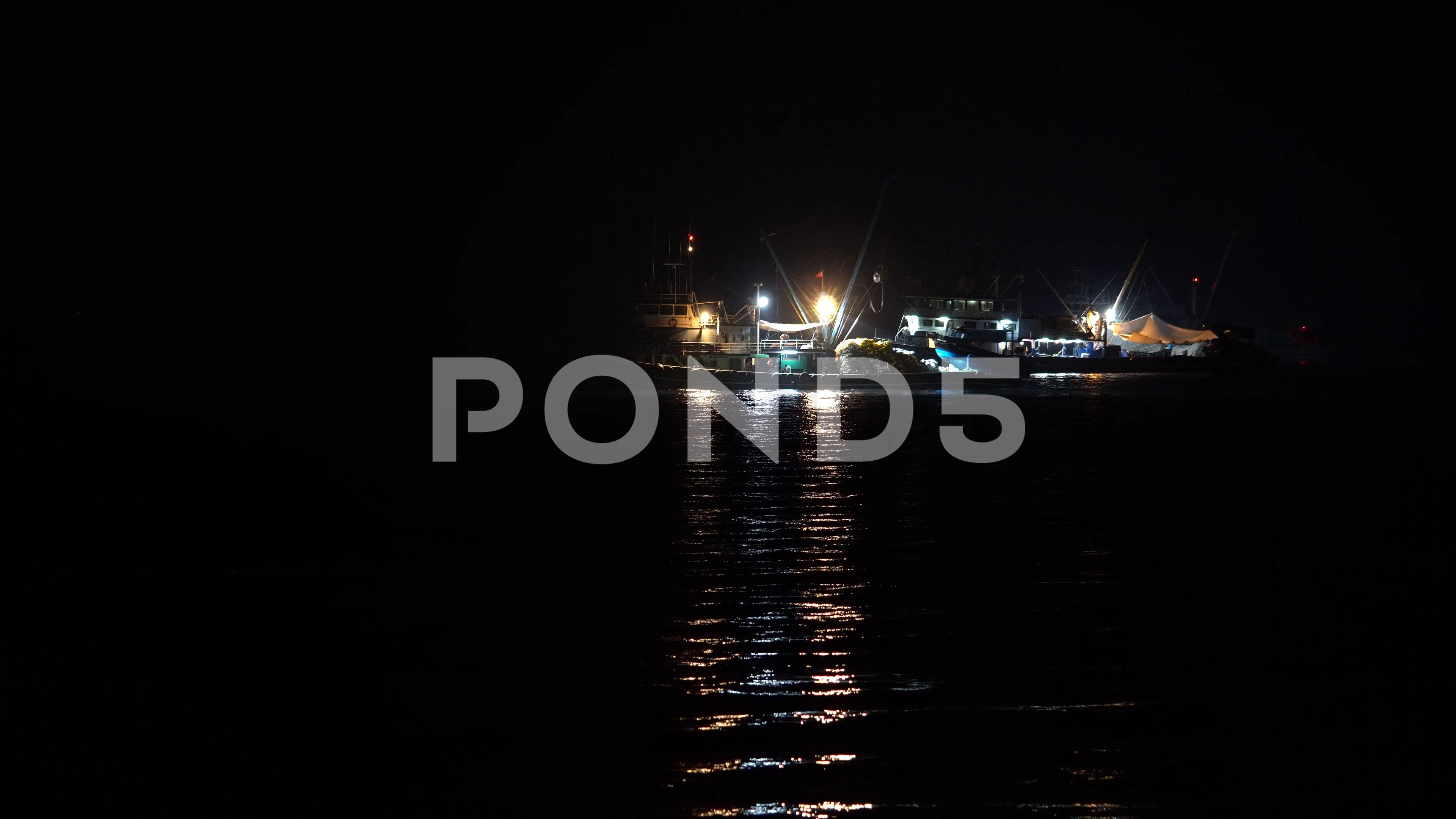 Fishing Boat At Night