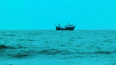 Fishing Trawler Boat In The Bay Of Benga... | Stock Video | Pond5