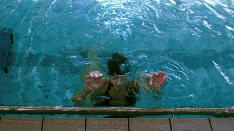 Emerging From Pool Stock Video Footage | Royalty Free Emerging From ...