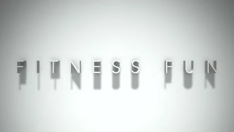 fitness fun 3D title animation with shad... | Stock Video | Pond5