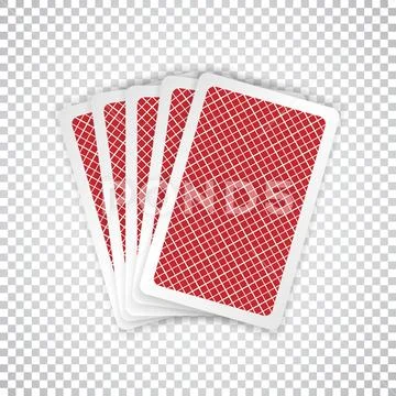 Five closed playing cards - playing cards vector illustration.: Royalty ...