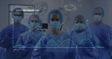 Five medical team in OR viewing expected... | Stock Video | Pond5