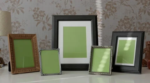 Five Picture Frame with Green Screen on ... | Stock Video | Pond5